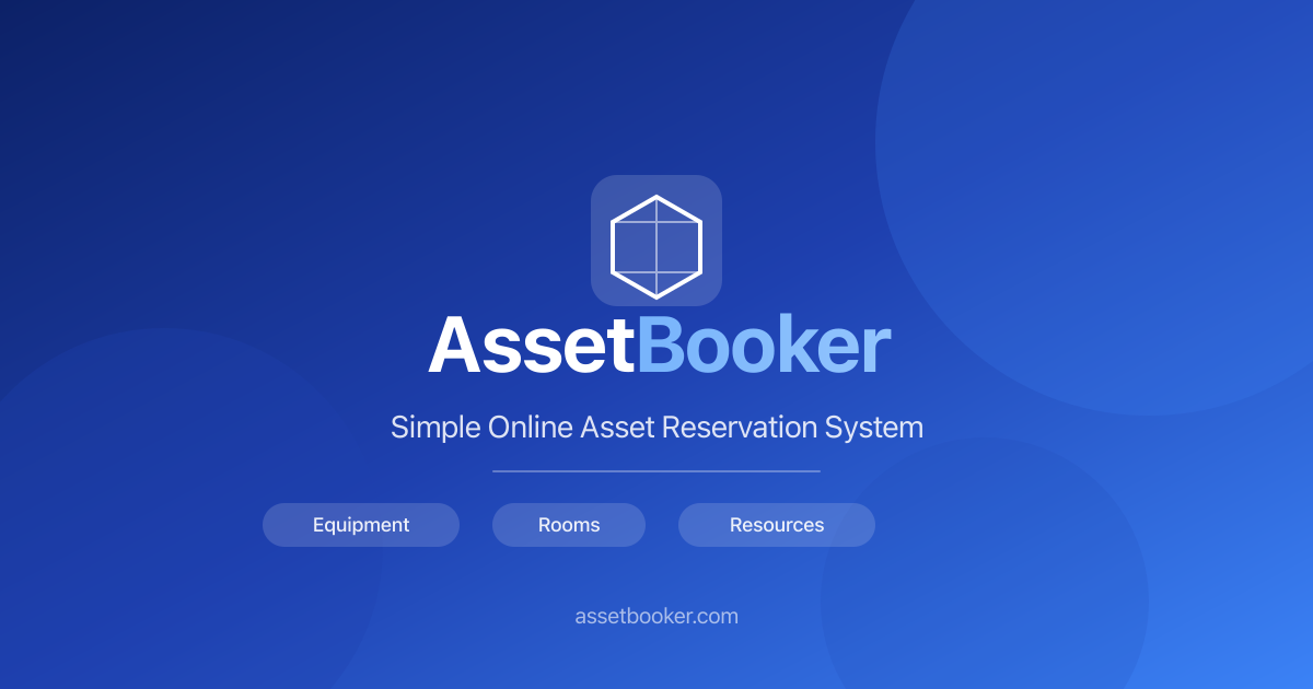 AssetBooker - Simple Online Asset Reservation System